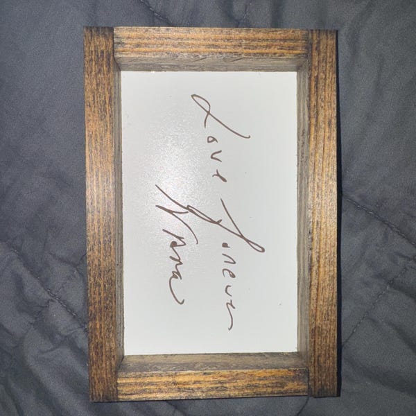 Actual Handwriting Gift Engraved Memorial Gift Custom Handwriting Sign ...