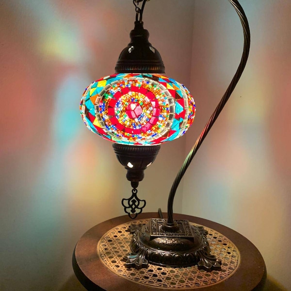 Turkish Moroccan Mosaic Floor Lamp Turkish Lamp 5 Big Size 6.5 Globes ...