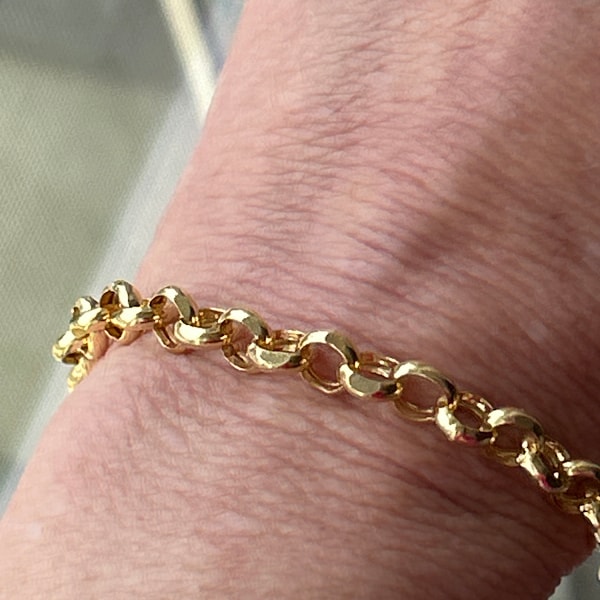 14k GOLD Curb Link Chain Necklace,3.5mm ,14k Gold Durable Curb, Ladies ...