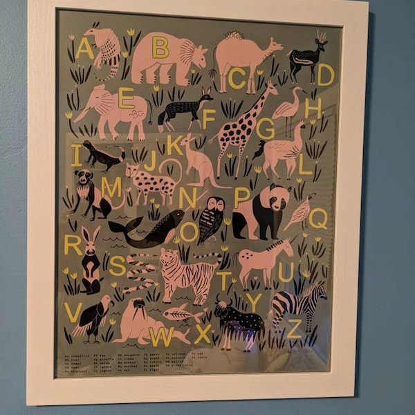 ABC Animal Alphabet Poster - Etsy