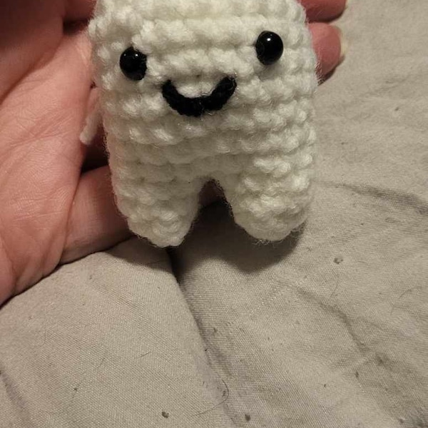 Tooth Keychain Crochet PATTERN ONLY PDF Download Amigurumi Beginner ...