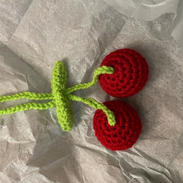 Crochet Cherry Car Charm - Etsy