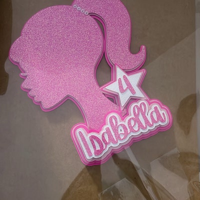 Pink Doll Cake Topper , Doll Cake Topper - Etsy