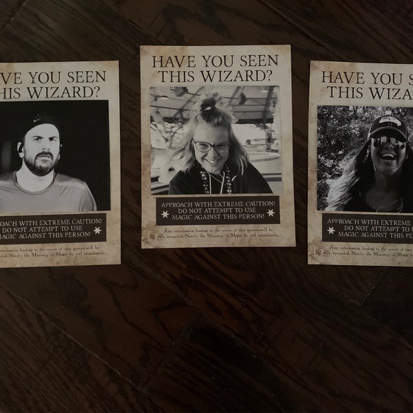 Have You Seen This Wizard? Photo Booth Prop Wanted Poster, Halloween ...