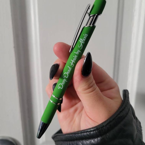 12 Premium Custom Pens With Stylus | Burst of Color | Personalized Soft ...