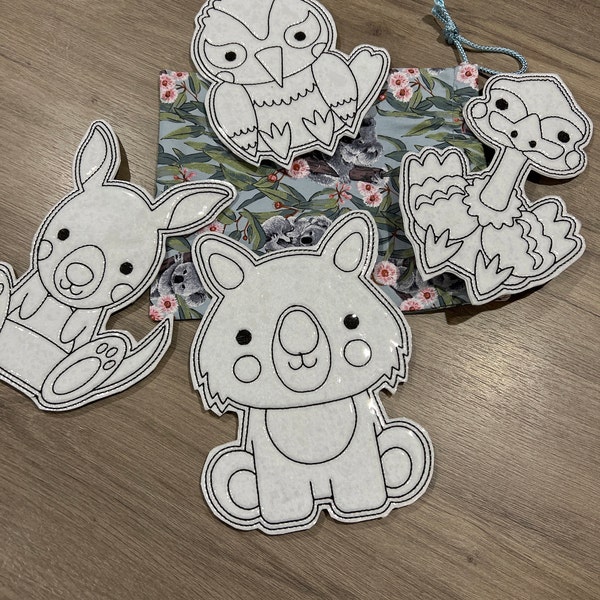 Children's Dress up Mask, Embroidered Felt Mask, Australian Animal Mask ...