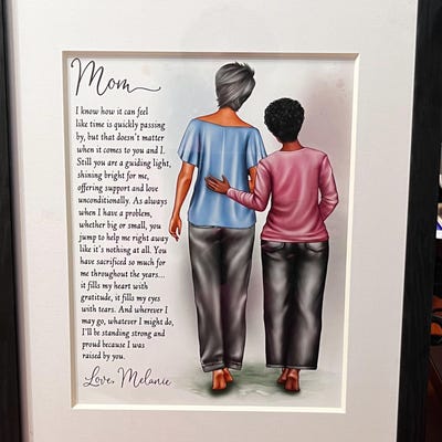 Customizable Illustration for Mom, Mother Birthday Gift, Mom Christmas ...