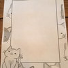 Cute Kawaii Cat Stationery Printable PDF, Cat Lover Letter Writing ...
