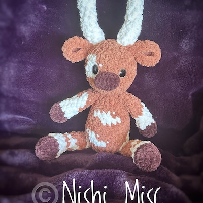 Longhorn Crochet Pattern Longhorn Cow Pattern, Amigurumi Longhorn Cow ...