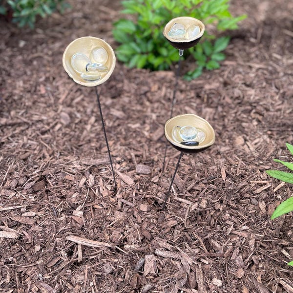 Set of Three Bee/butterfly Watering Station,butterfly Puddler,garden ...