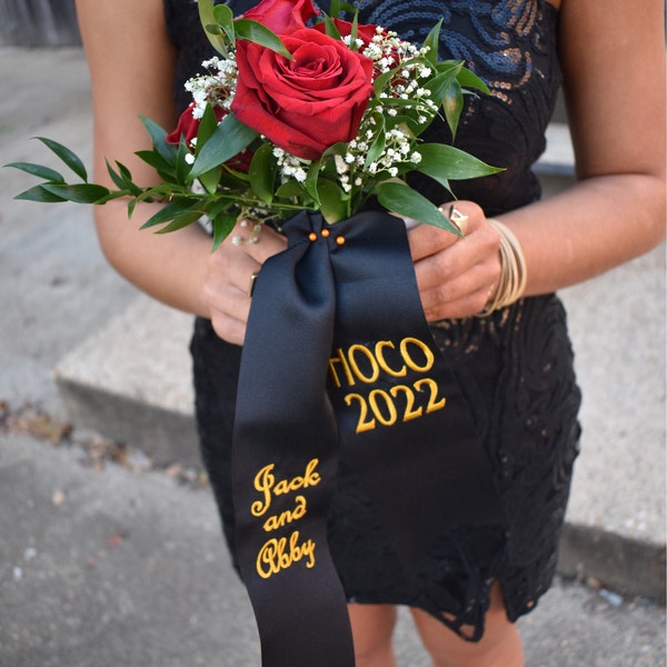 Preppy Monogrammed Homecoming or Prom Bouquet Grosgrain Ribbon ...