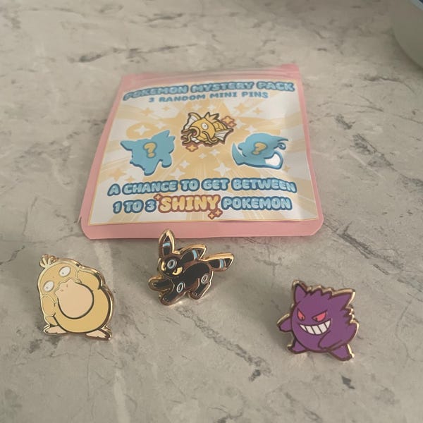 Pokémon Mini Enamel Pins - Mystery Shiny Blind Packs - Etsy