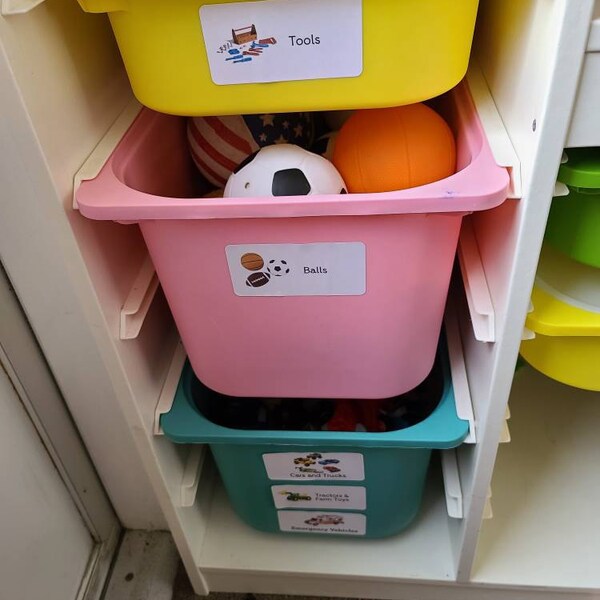 Toy Room Labels / Toy Organization / Stickers / Toy Bin Labels / Kids ...