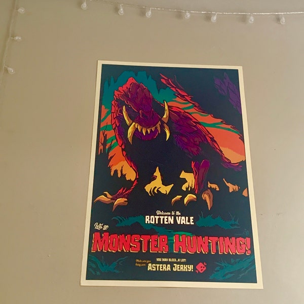 ROTTEN VALE, Let's Go Monster Hunting, Video Game Poster, Video Game ...