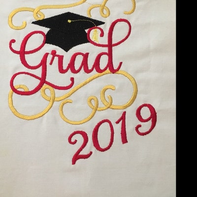 Graduation Embroidery Design Instant Download - Etsy