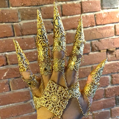 Fairy Bracelet, Ring Chain Bracelet, Punk Jewelry, Ring Bracelet ...