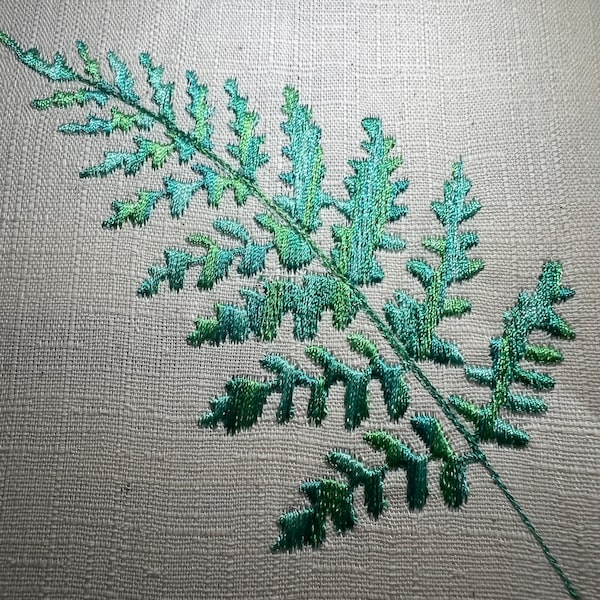 Forest Fern Machine Embroidery Design Bundle, 12 Ferns, Botanical ...