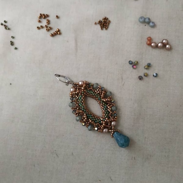 Beading Tutorial, Emerald Earrings, Jewelry Tutorial, Bead Pattern PDF, Instant Download. - Etsy