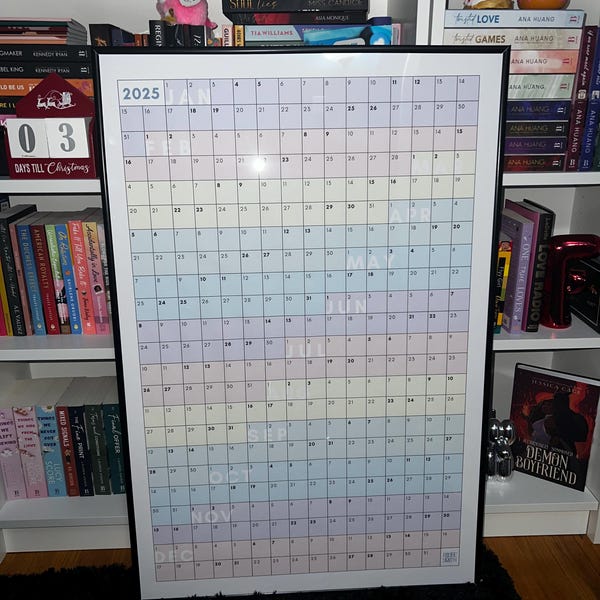 2025 Full Year Calendar | Poster Calendar, Year Planner, Digital ...