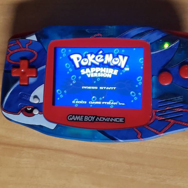 Pokemon Sapphire Kyogre Custom Nintendo Gameboy Advance Shell Housing ...