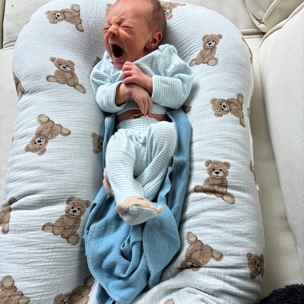 Snuggle Me Organic, MUSLIN Cover for Snuggle Me Organic , Handmade ...