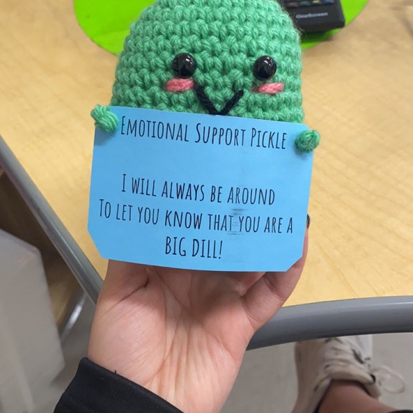 Crochet PATTERN - No-sew Emotional Support Pickle - Etsy