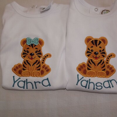 Tiger Girl Applique Design Baby Tiger Applique Embroidery Design for ...