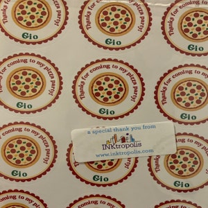 Pizza Party Stickers, Pizza Birthday Party, Italian Party Stickers ...