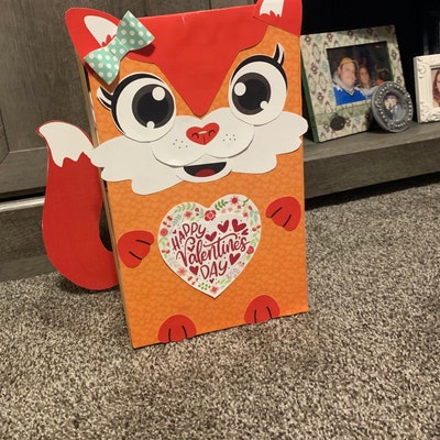 Fox Valentine Box Printable Decor Kit 3D Nose, Eye Options, 3D Bow ...