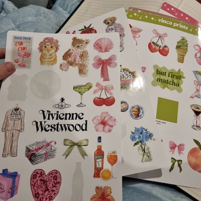 Aesthetic Sticker Set, Laptop Sticker Bundle, Coquette Girly Sticker ...