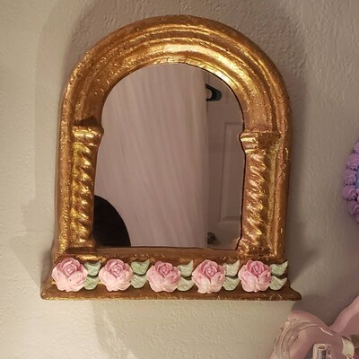 All Gold CHERUB PEDIMENT, Wall Decor, Hand Molded and Painted, Topper ...