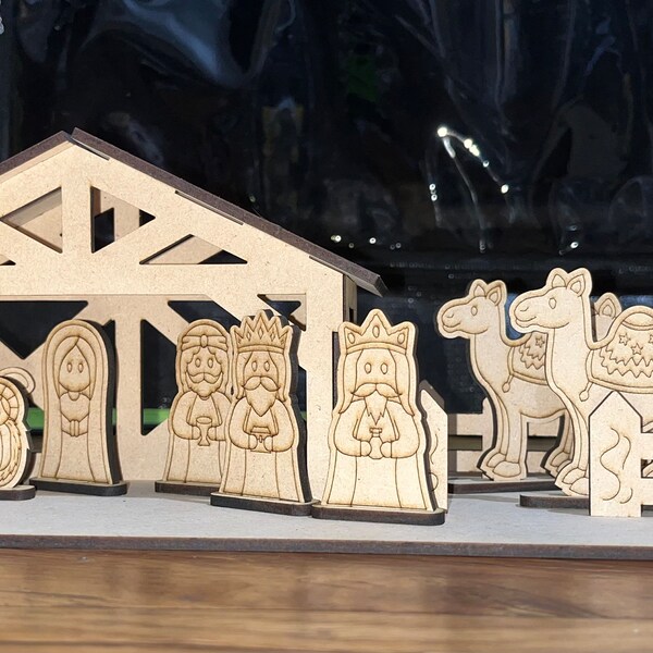 Belén - Regalo de Navidad - Archivos de corte láser - SVG+DXF+PDF+Ai ...