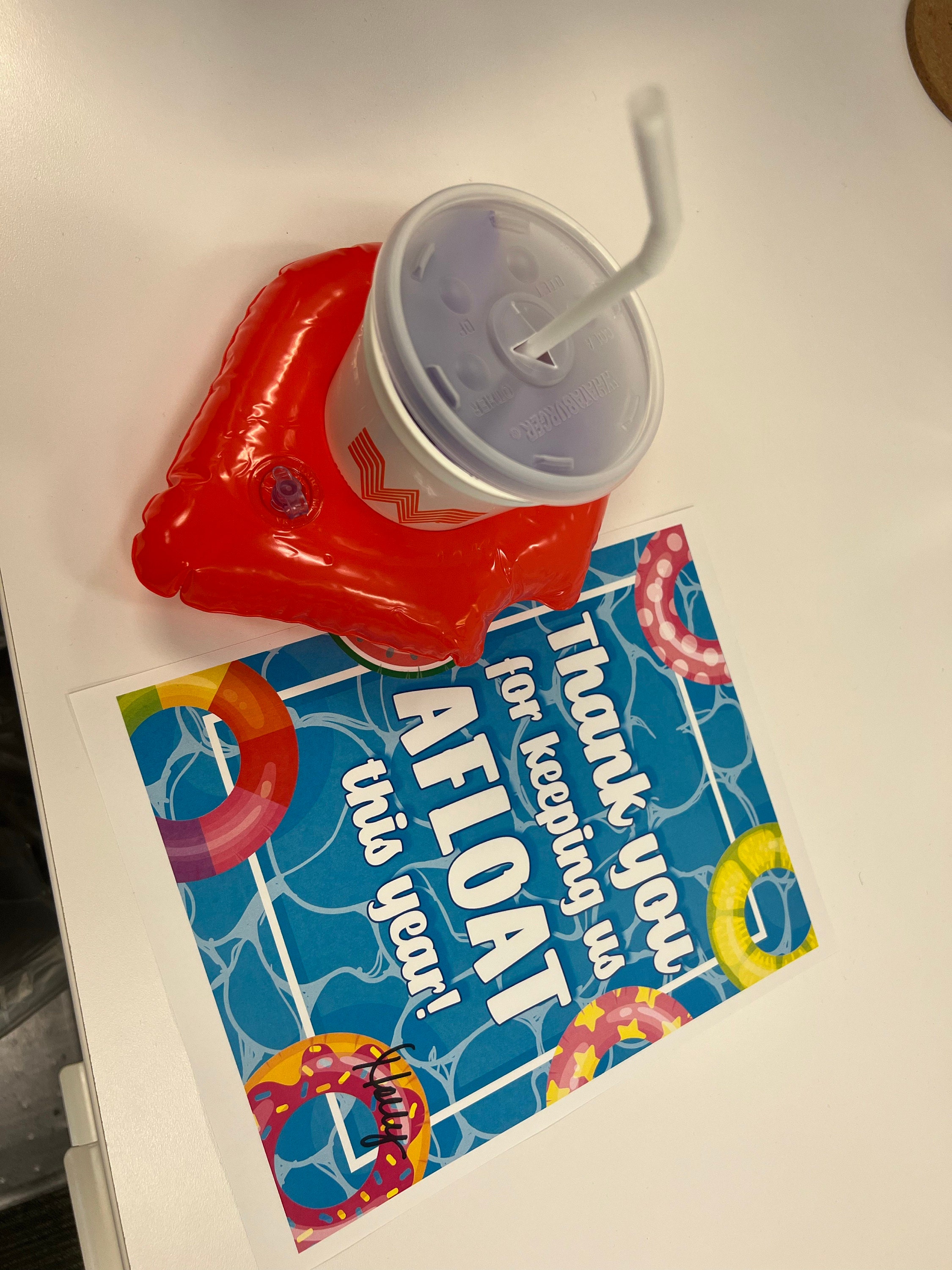 Pool Float Teacher Appreciation Sign, Thank You for Keeping Us Afloat ...