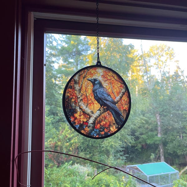 Werewolf Stained Glass Window Cling Werewolf Window Film Werewolf ...