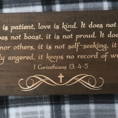 Bible Verse Wall Art Wood Sign Custom Christian Wall Art Scripture ...