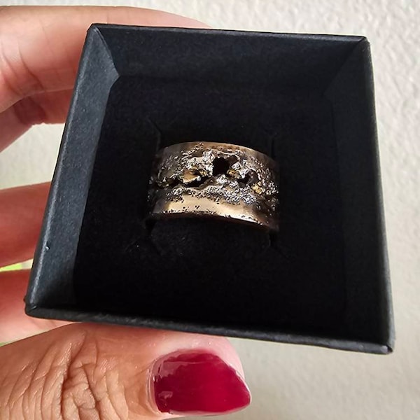 Bronze "cracked" Ring Ver 2. Heavy, Cracked, Chunky Bronze Ring ...