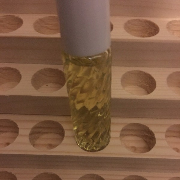 Wooden Display Rack for Fragrance or Essential Oils - 10 Row Bottle ...