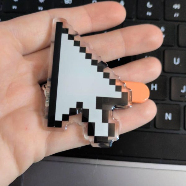 Y2K Vibe Old School Mouse Cursor Icons Hair Clip Accessory | Trash_b0t ...