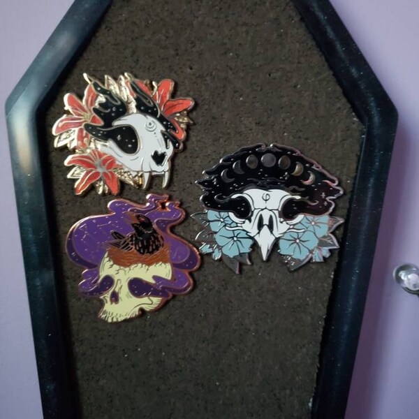 Ram Skull Enamel Pin Imbris Skull Pin, Ram Pin, Ram Enamel Pin, Spooky ...