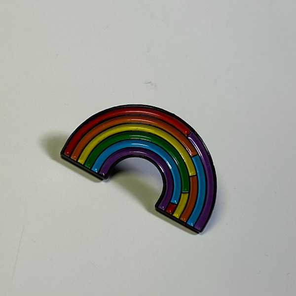 Bisexual Rainbow Pin — Gay Pride Badge Accessory Pansexual Bi Queer ...