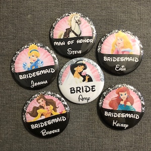 Disney Engagement Buttons-Disney Engagement Pins-Disney Just | Etsy