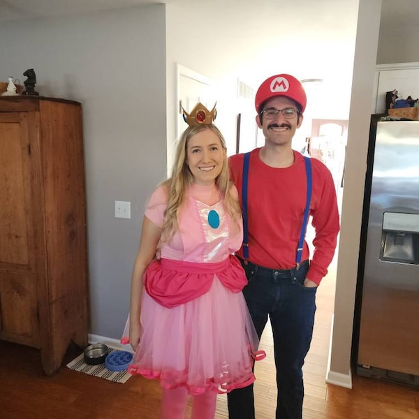 Princess Peach Costume for Women, Princess Peach Cosplay Dress up Apron ...