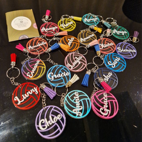 Personalised Netball Keyring / Personalised Netball Keychain / Sports ...