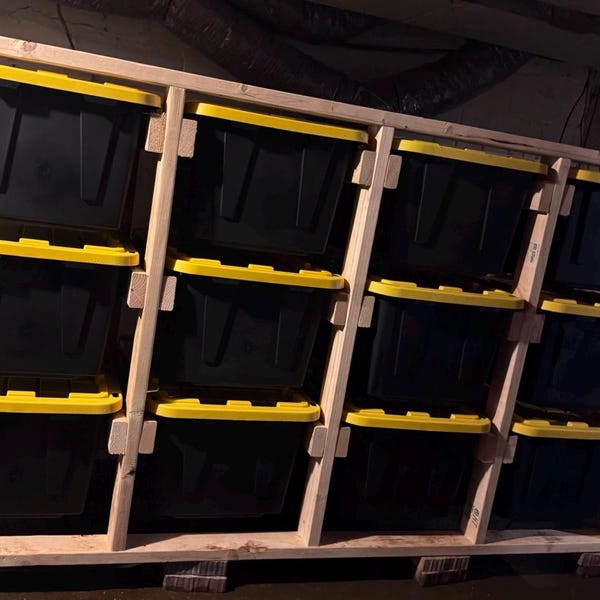 27 Gallon Tote Rack Plans, Custom Rack Configurator, Tote Garage ...