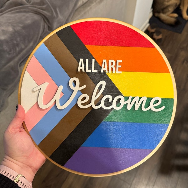 All Are Welcome Sign - Etsy