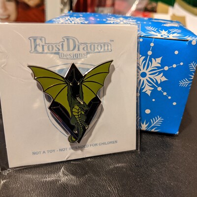 Flying Dragon Hard Enamel Pin Wyvern Pin Fantasy Pin Dragon - Etsy