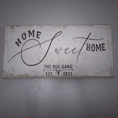 Home Sweet Home Sign Personalized Home Sign-for Above Couch-living Room ...