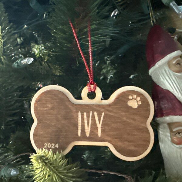 Dog Bone Ornament, Dog's First Christmas Ornament, New Dog Ornament ...