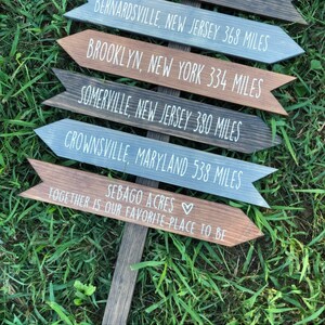 7 Directional Arrows With Stake, Custom Travel Signs, Tiki Bar Decor ...