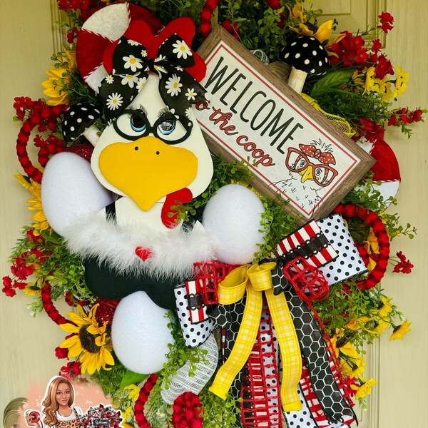 Cher the Chicken, Wreath Attachment, Home Decor, Spring Wreath - Etsy